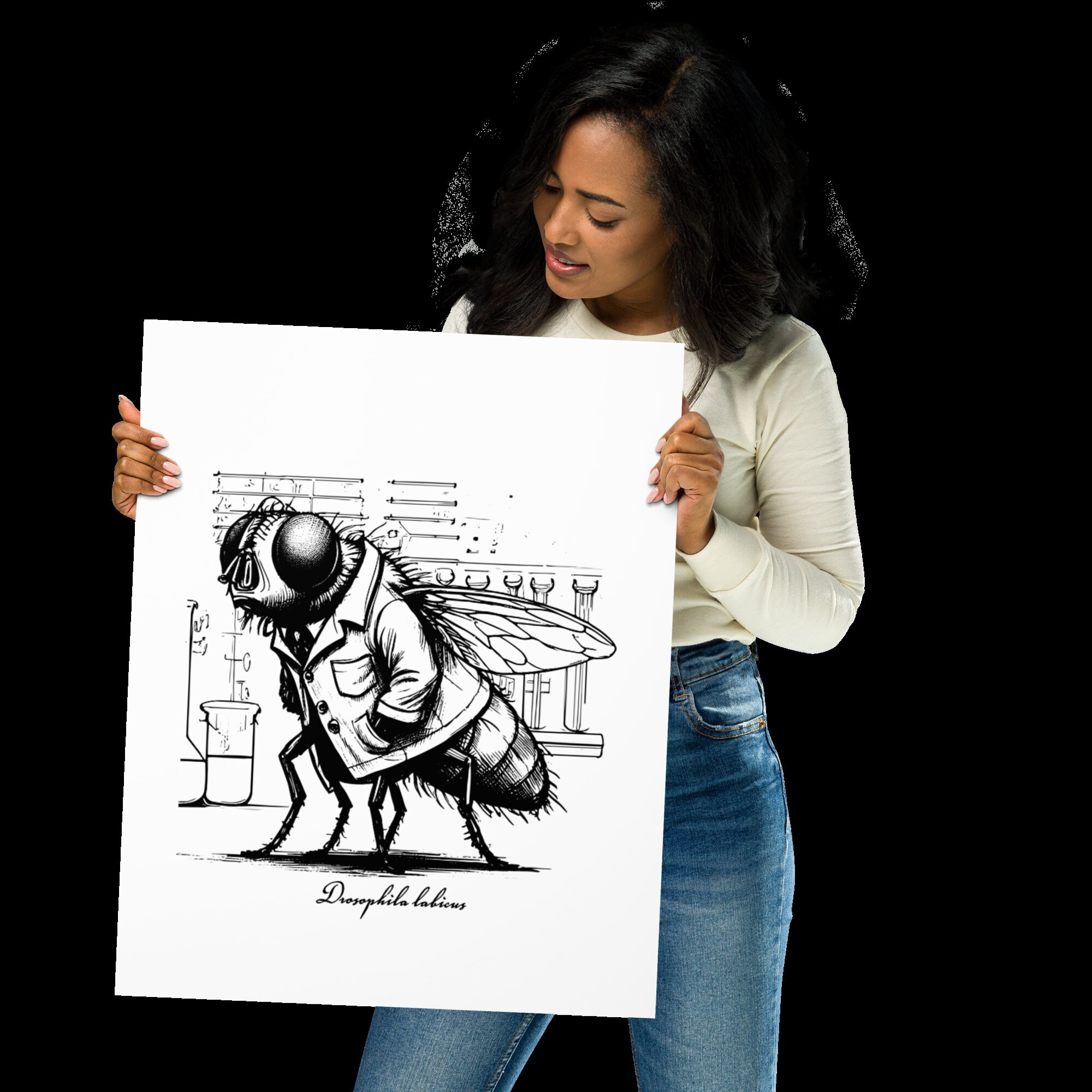 Scientist Fruit Fly Posters (drosophila Labicus) - Etsy