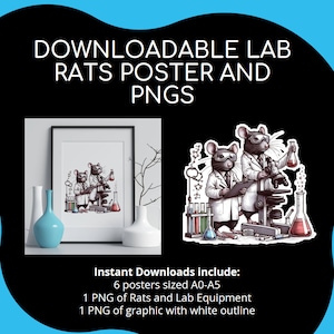 Downloadable | Lab Rats Duo Posters in Various Sizes | Plus Pngs - Etsy