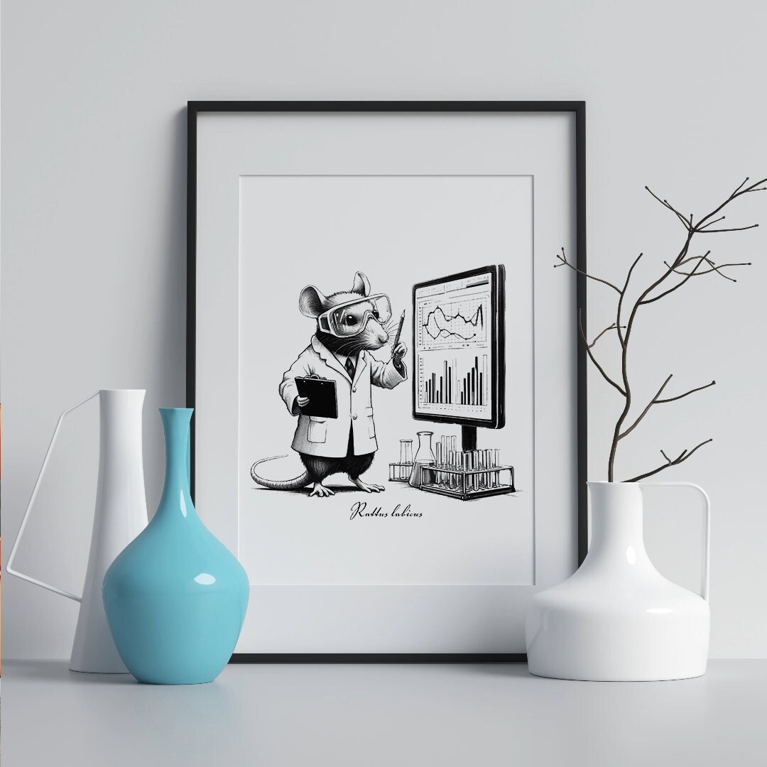 Sketched Lab Rat Posters (rattus Labicus) - Etsy