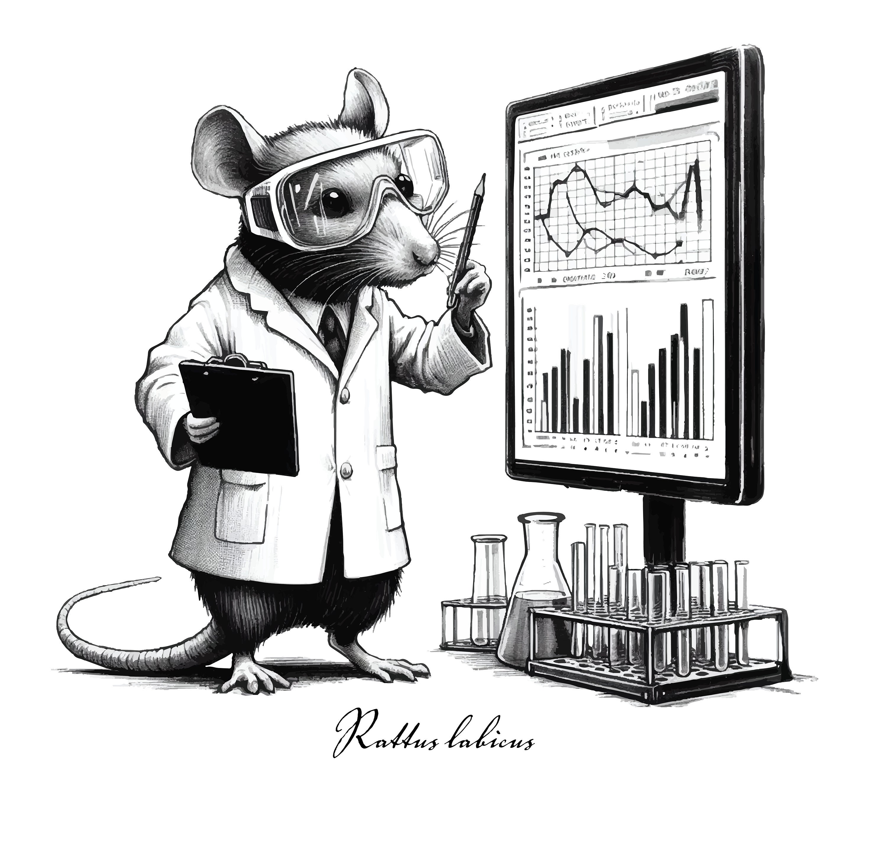 Sketched Lab Rat Posters rattus Labicus - Etsy