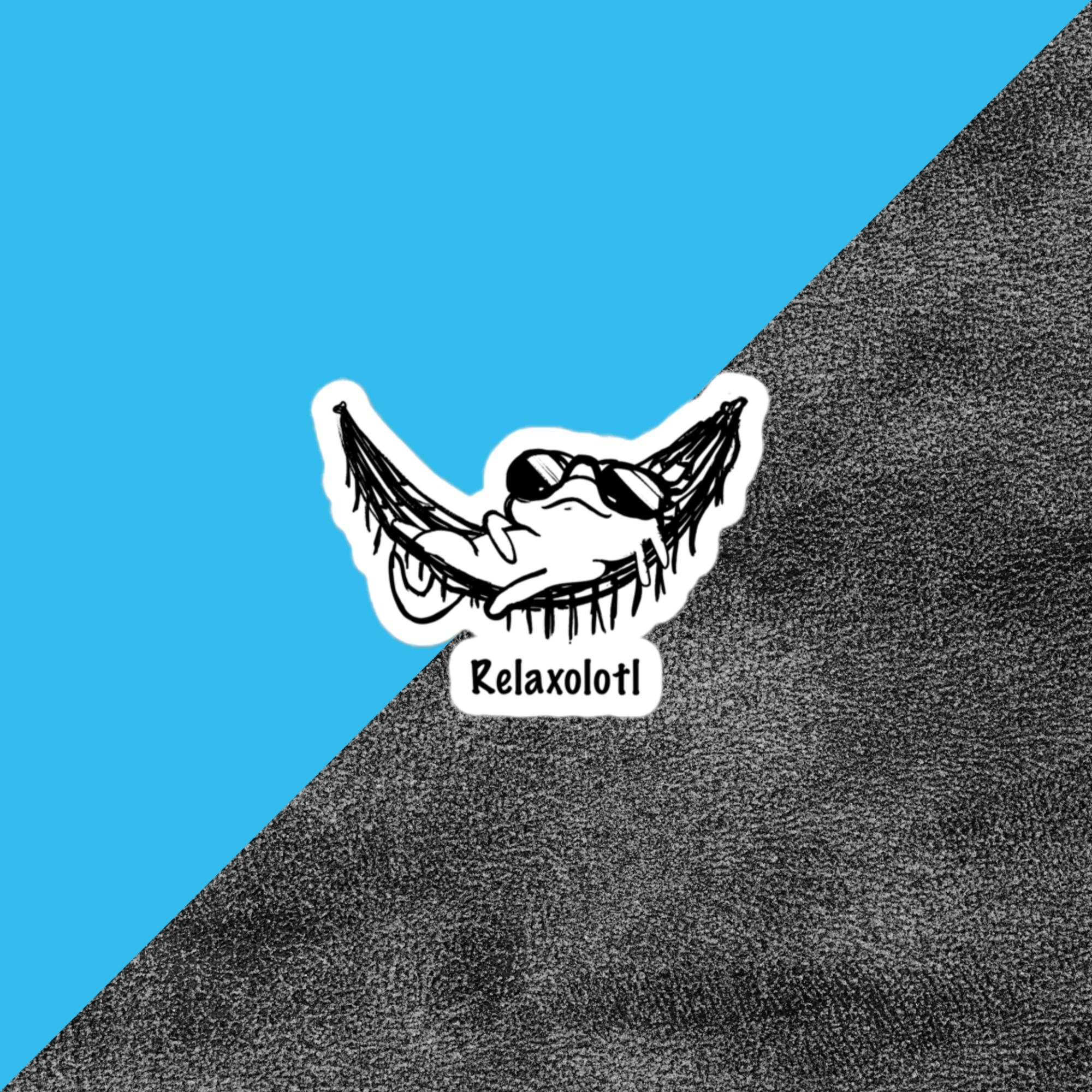 Relaxolotl Sticker Relaxed Axolotl in Hammock With Sunglasses - Etsy