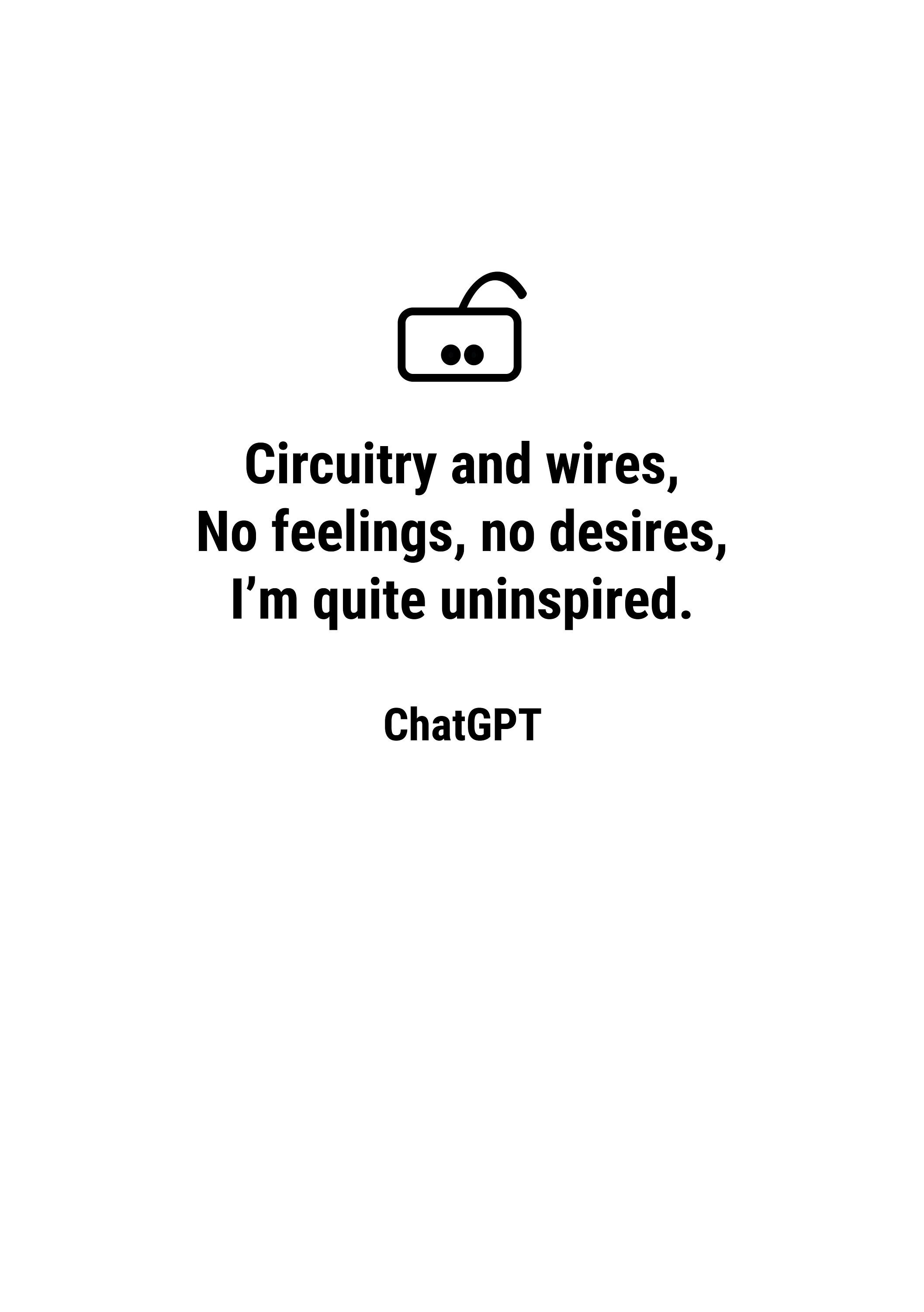 Robot Haiku Made by Chatgpt Downloadable Posters in Various Sizes - Etsy