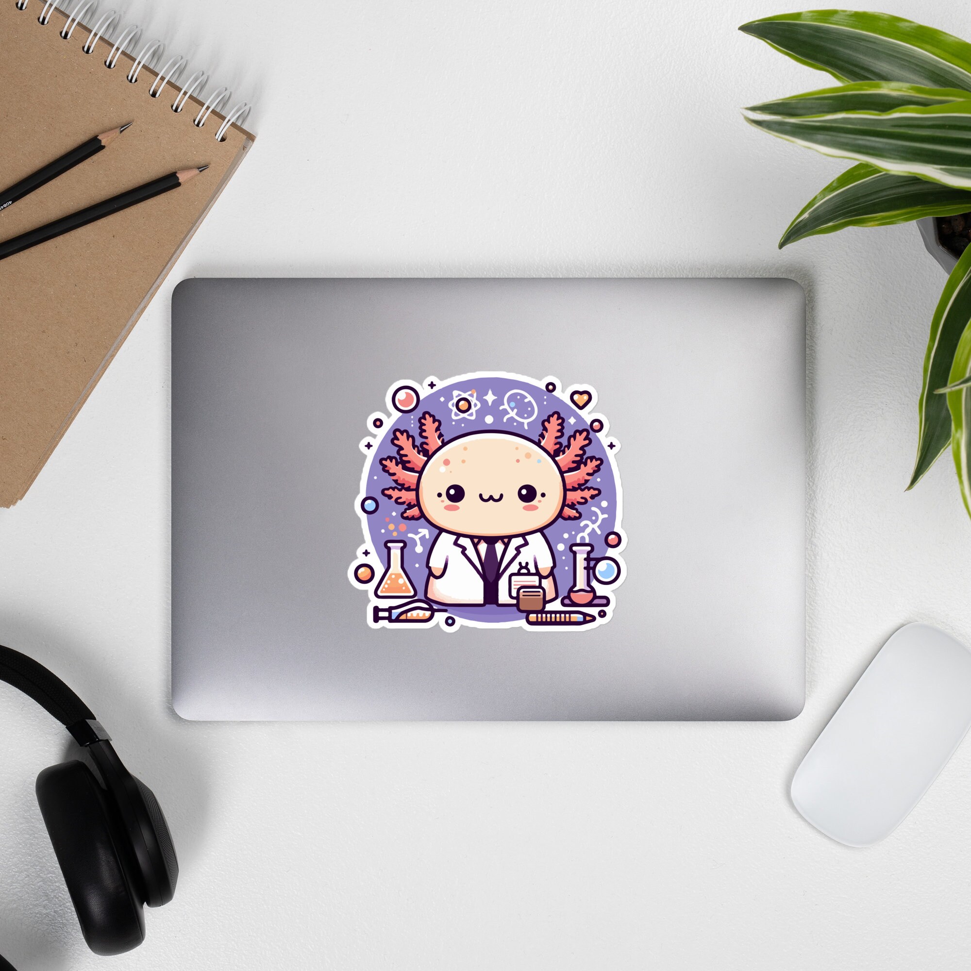 Axolotl Scientist Sticker | Biologist Sticker - Etsy