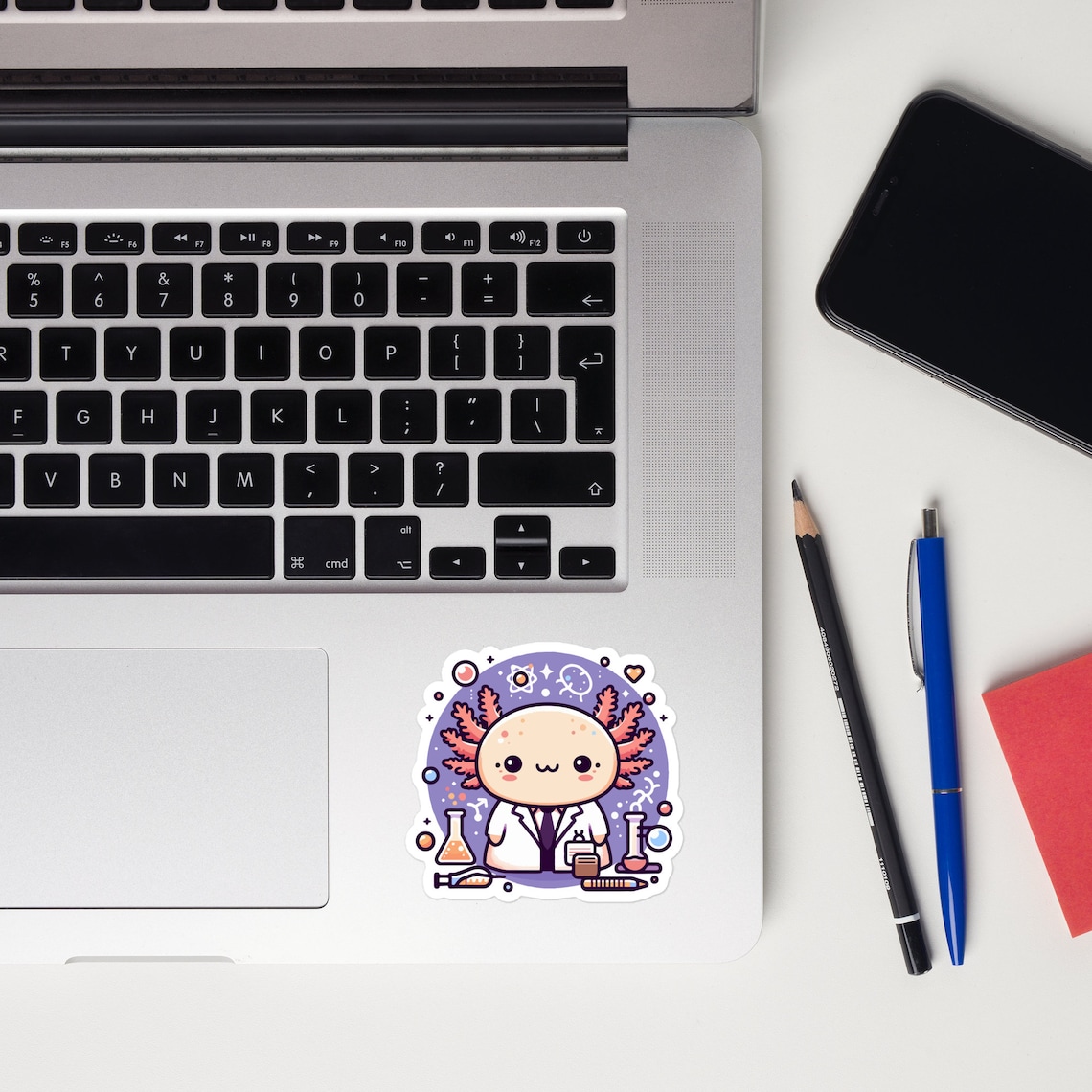 Axolotl Scientist Sticker | Biologist Sticker - Etsy
