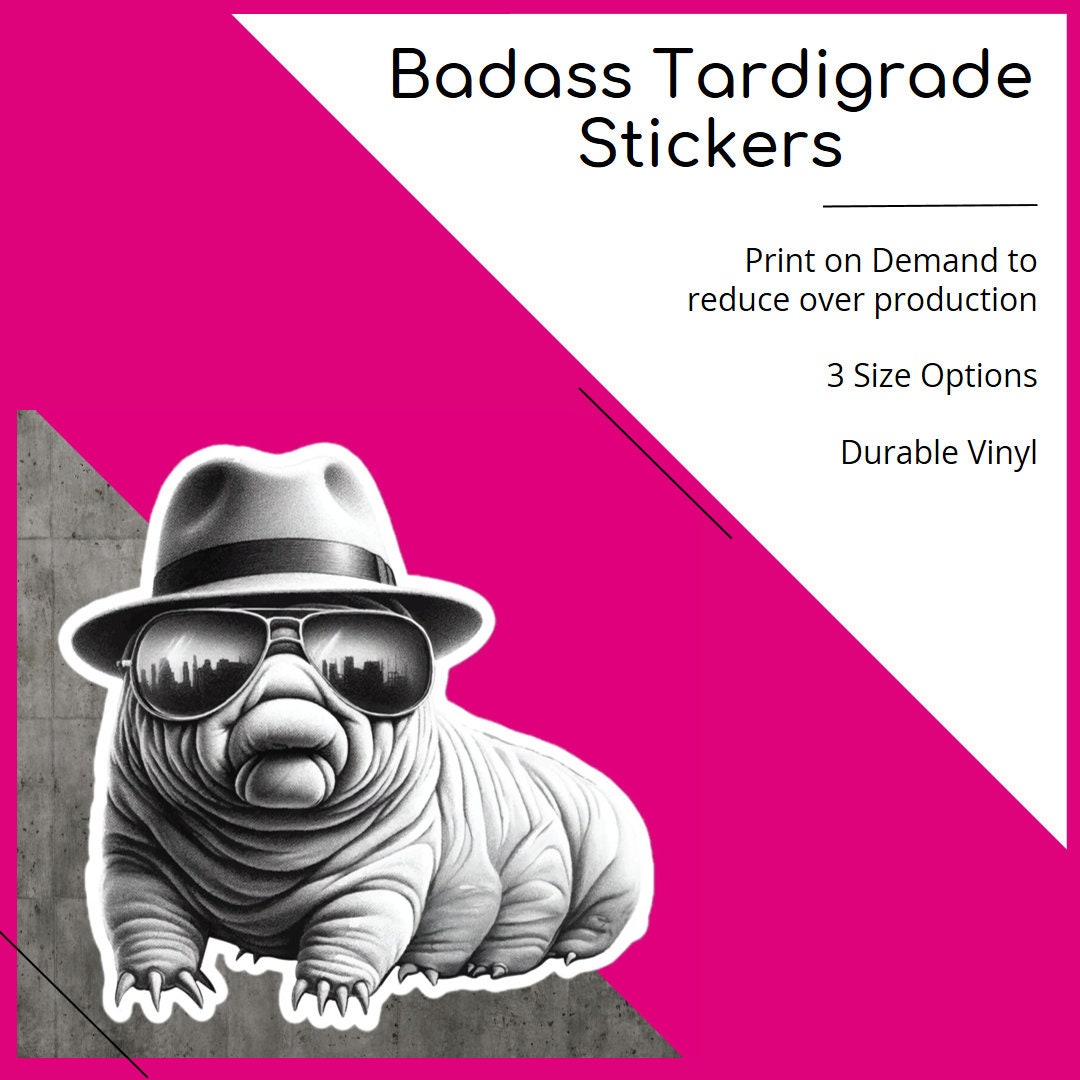 Sophisticated Tardigrade Sticker - Etsy