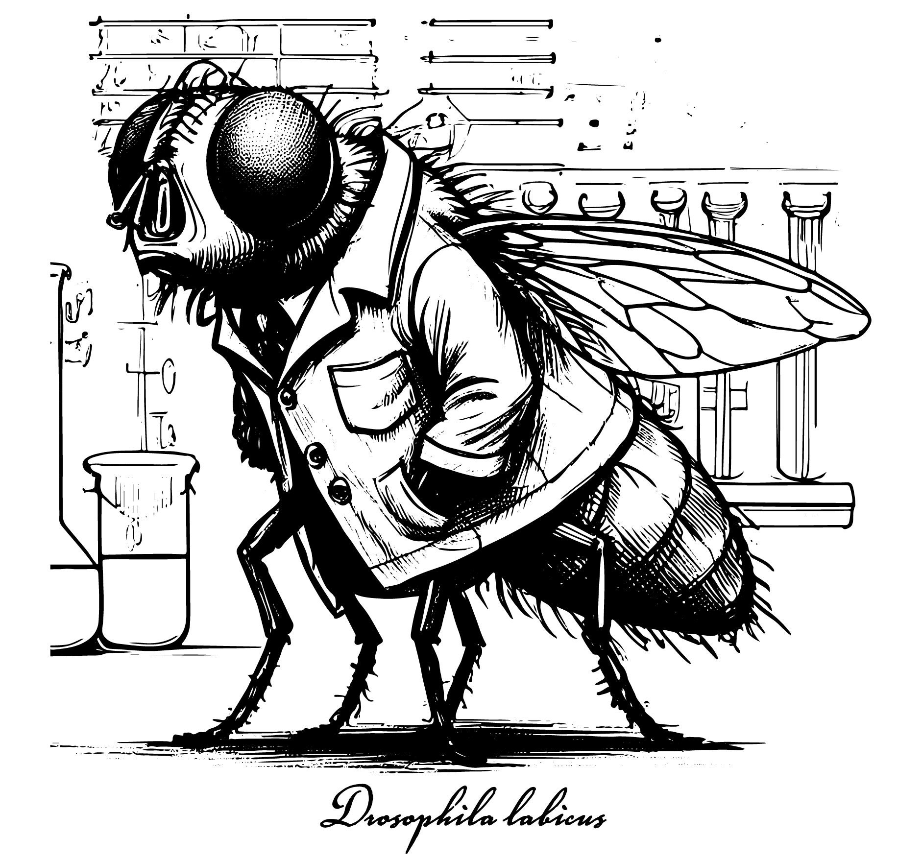 Scientist Fruit Fly Posters (drosophila Labicus) - Etsy