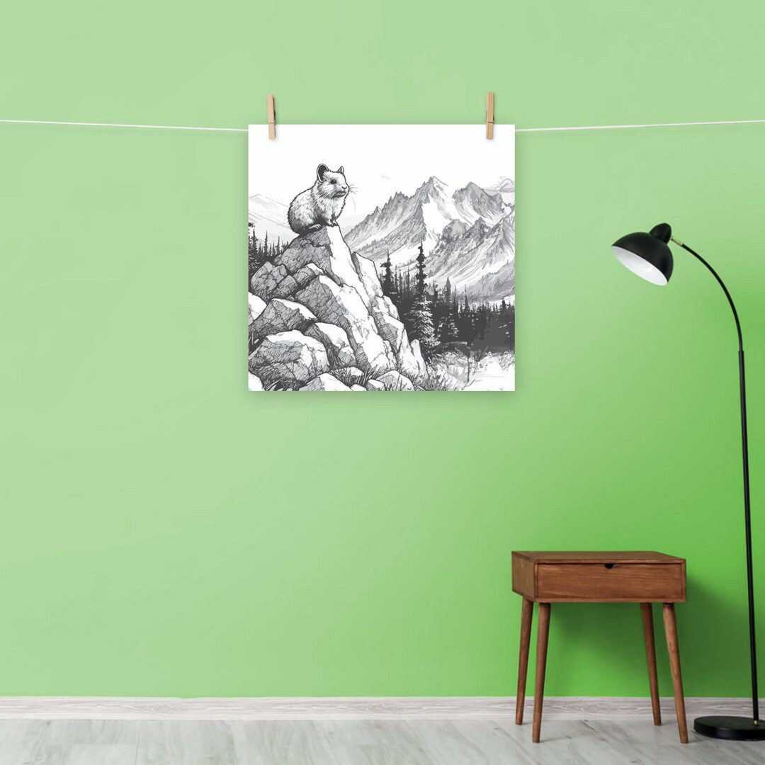 Pika on a Mountain Square Posters - Etsy