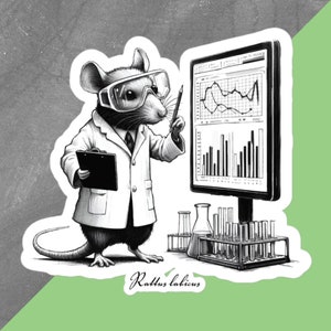 Sketched Lab Rat Stickers (rattus Labicus) - Etsy