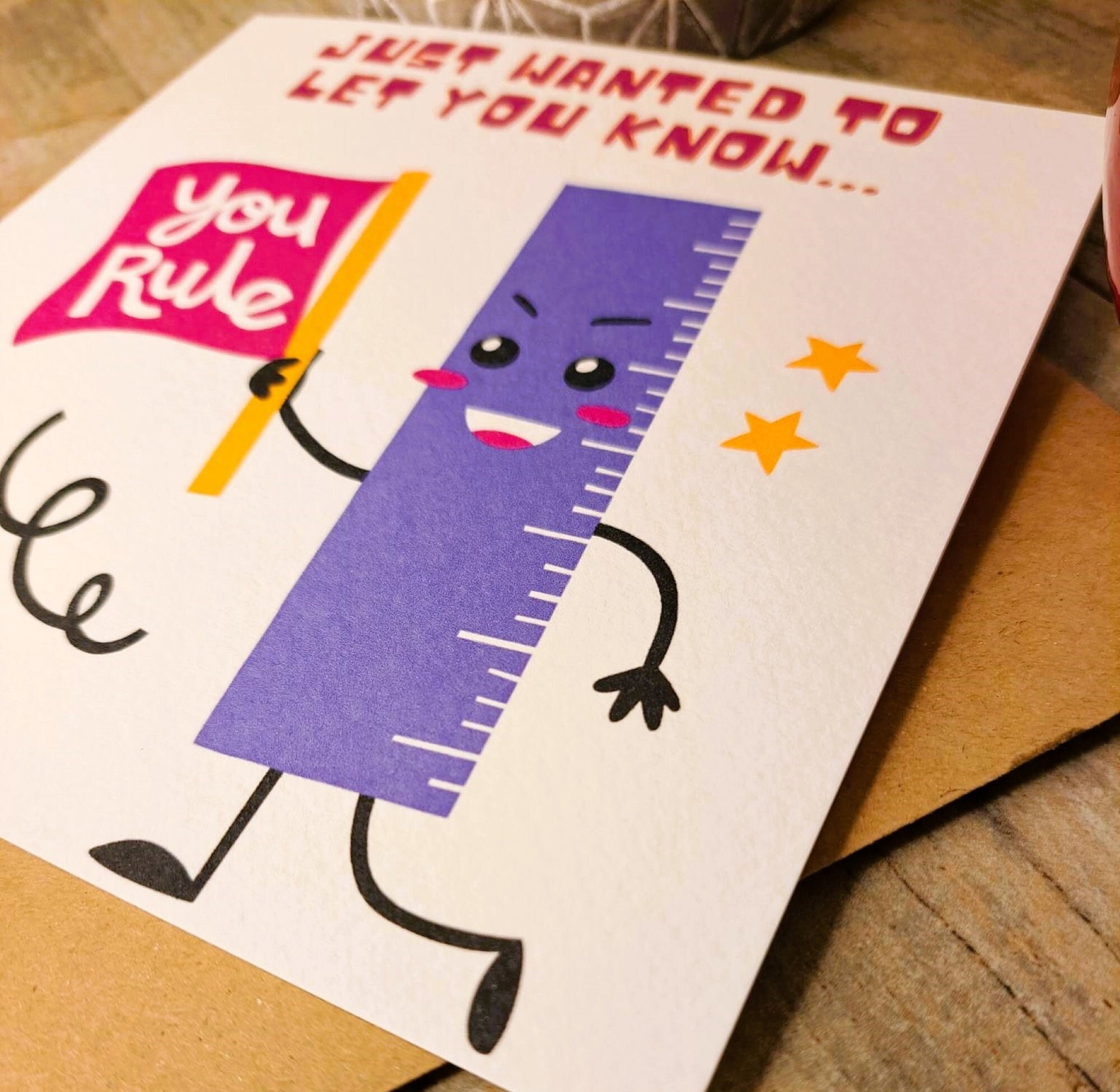 Teacher Card 'you Rule' Thank You Card for Teacher - Etsy UK