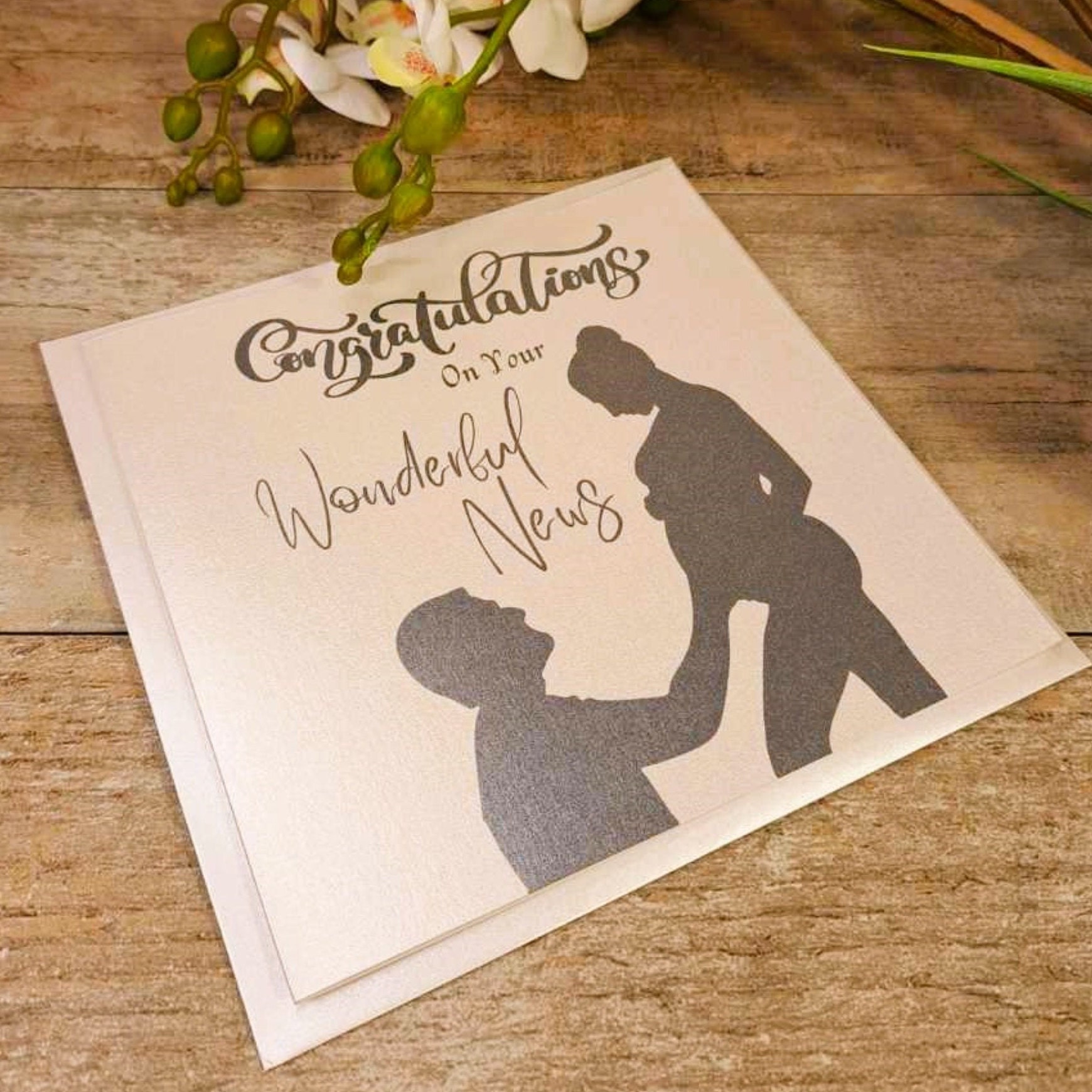 Pregnancy Card 'congratulations on Your Wonderful News', Expecting a ...