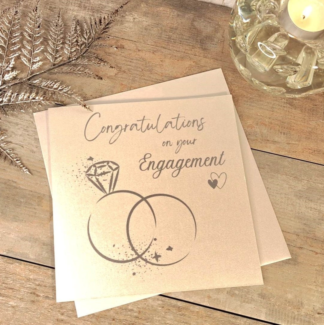 Engagement Card 'congratulations on Your Engagement', Congratulations ...