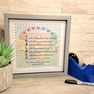 Male/female Teacher Frame 'teacher Stands For....', Teacher Gifts, End ...