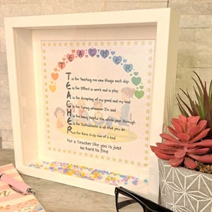 Male/female Teacher Frame 'teacher Stands For....', Teacher Gifts, End ...