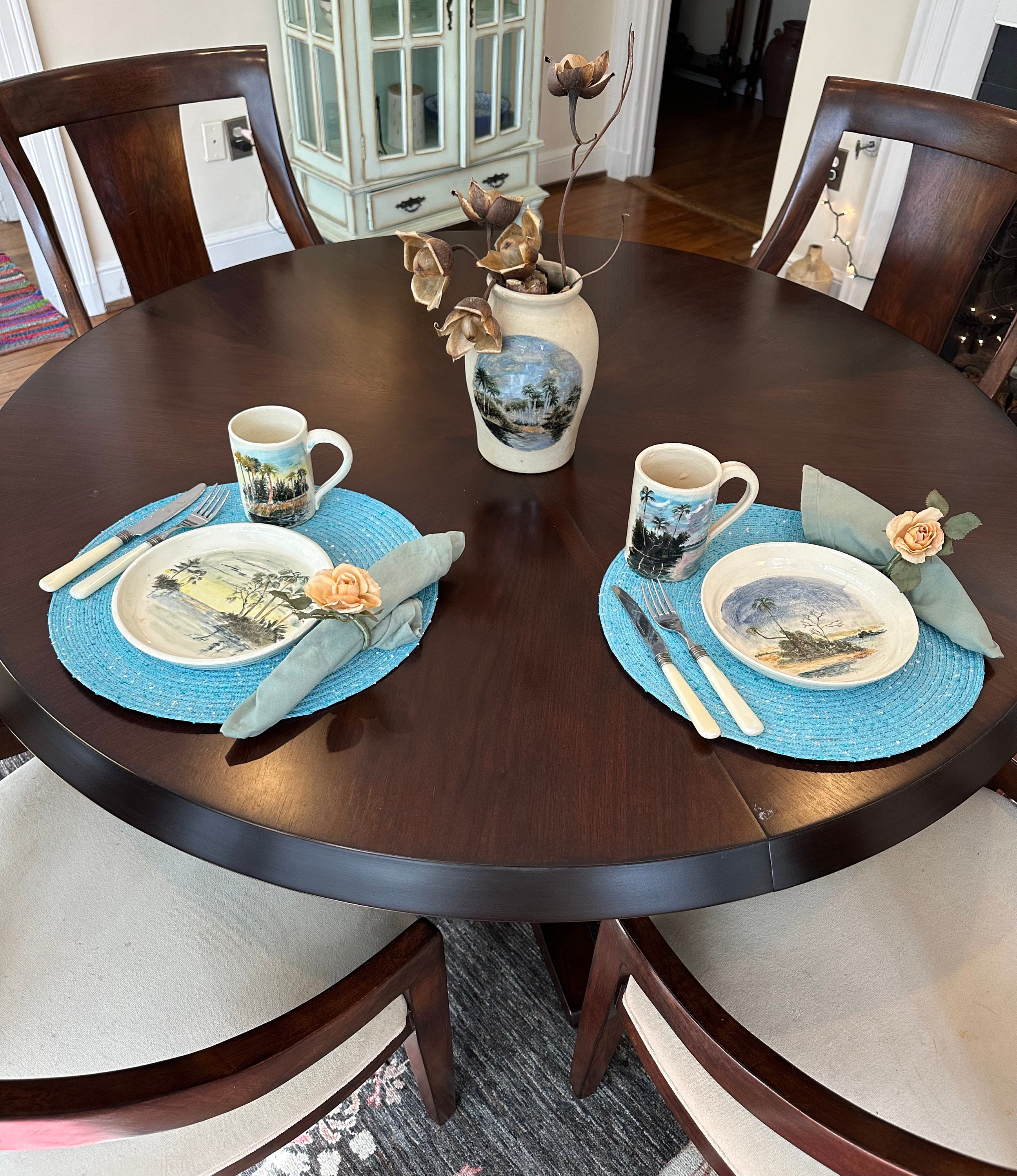 Handmade Pottery Place Settings Custom Painted - Etsy