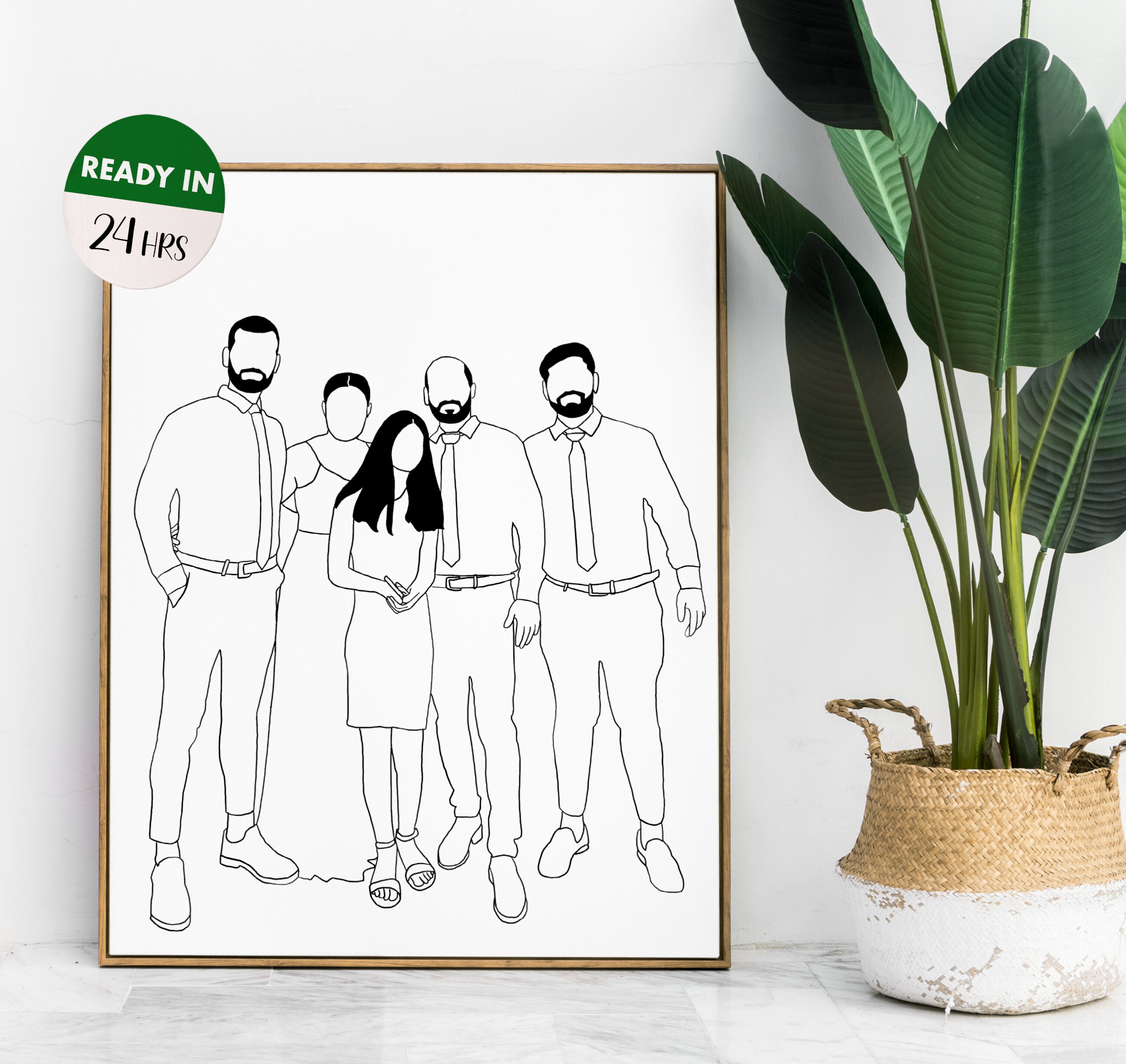 Custom Single Line Art Drawing From Photo, Printable Dog and Cat ...