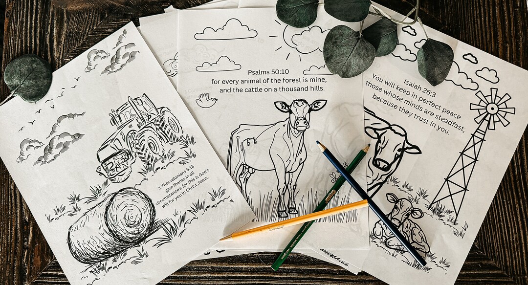 Ranch Life Coloring Pages - Etsy