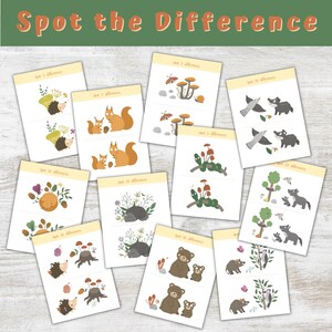 Forest Animals Games and Activities Printables,fun Woodland Animals ...