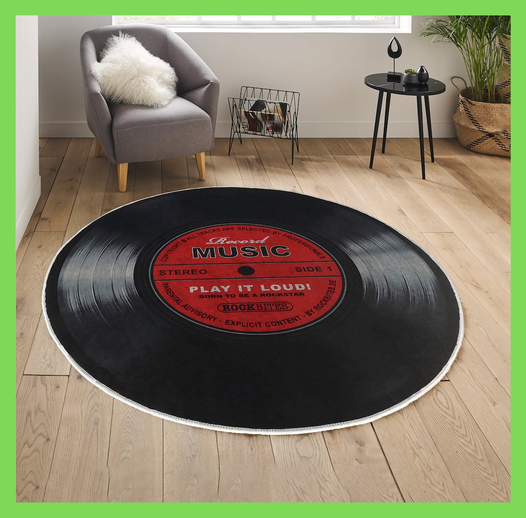 Rock Music DVD Rug, Round Area Rug, CD Carpet, Custom Image Area Rug - Etsy