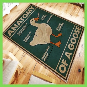 Goose Anotomy Rug, Cute&funny Area Rug, Cute Decoration, Housewarming ...