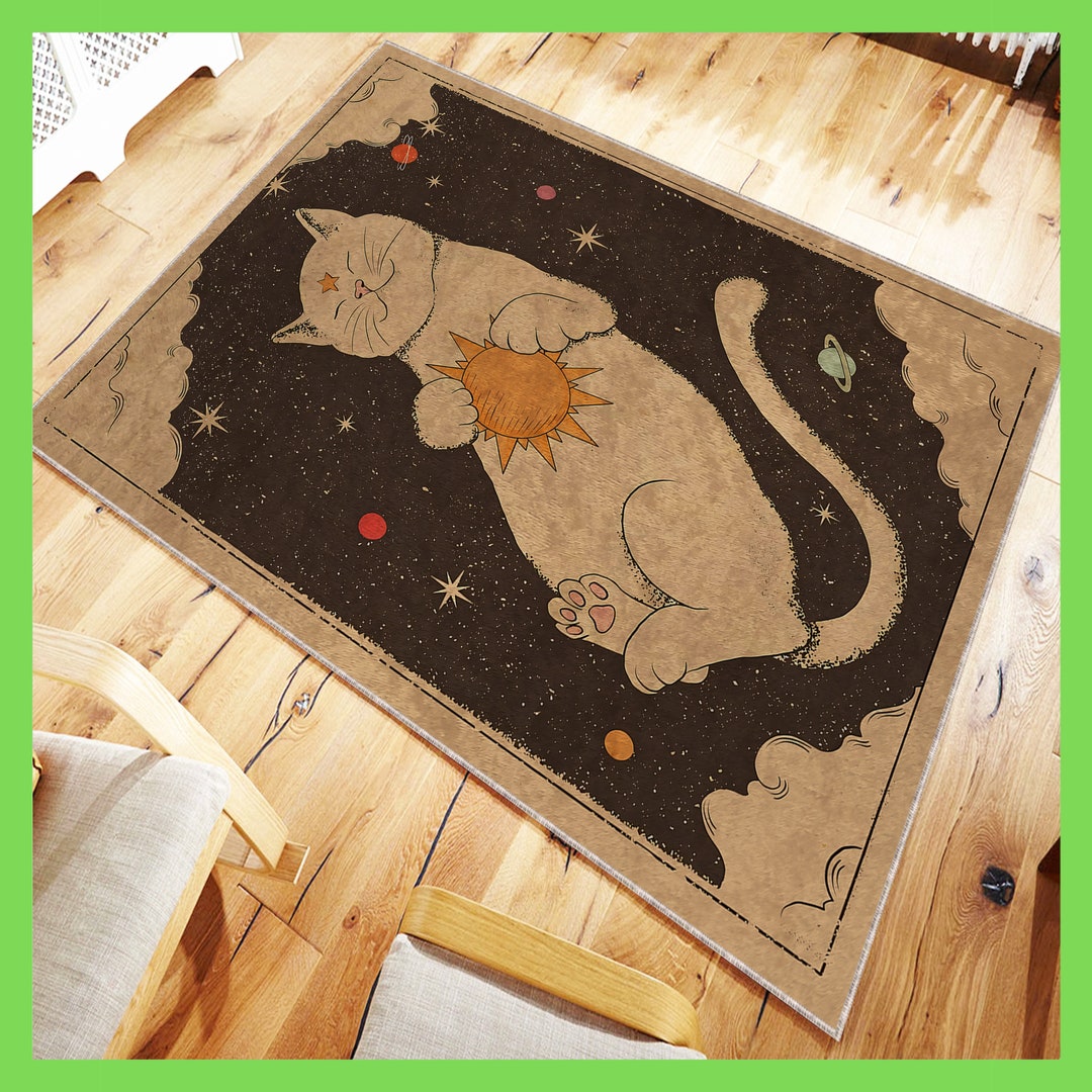 Cute Cat Decoration Rug, Kitten Housewarming Area Rug - Etsy