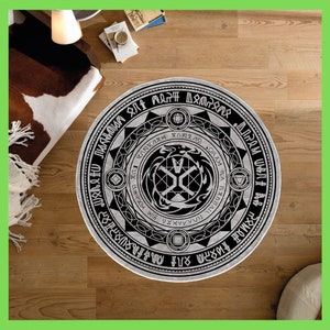 Magic Circle Rug, Round Summoning Circle, Anime Rug, Nerdy Decoration ...