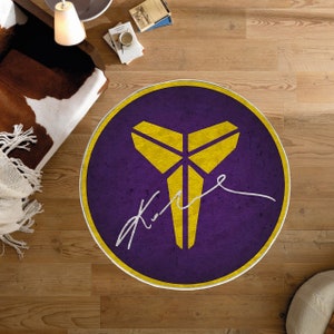 Kobe Signature Area Rug, Gift for Basketball Fans, Basketball Legend ...