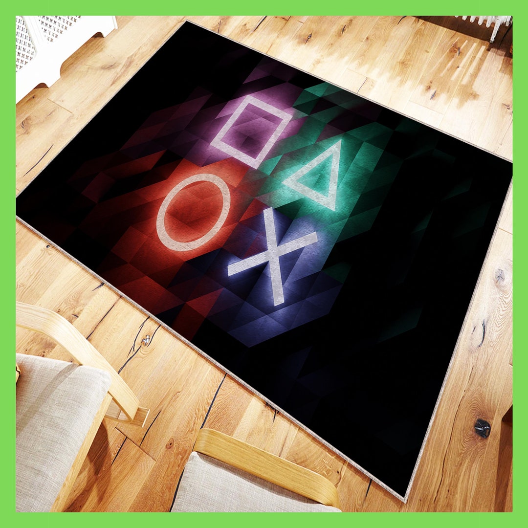 Joystick Pattern Rug, Game Console Icon Rug, Awesome Rug, Game Room Rug ...