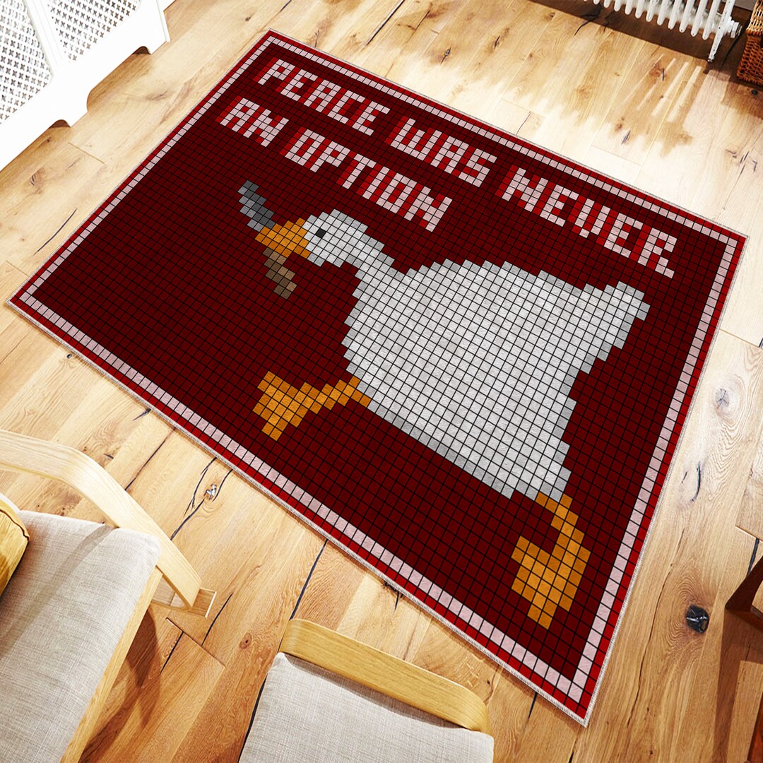 Funny Area Rug, "peace Was Never an Option", Rug for Living Room, Rugs ...