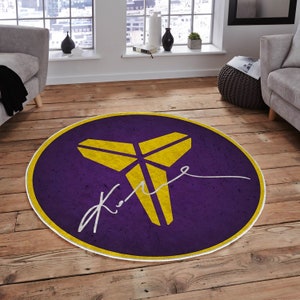 Kobe Signature Area Rug, Gift for Basketball Fans, Basketball Legend ...