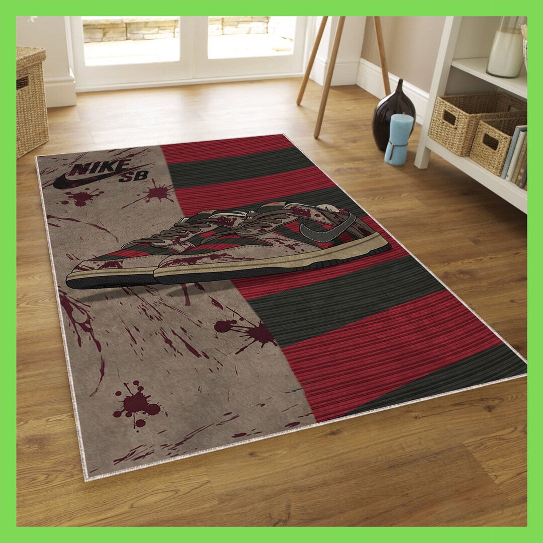 Sneakers Rug, Basketball Shoes Rug, Cool Sneakers Home Decor Rug, Area ...