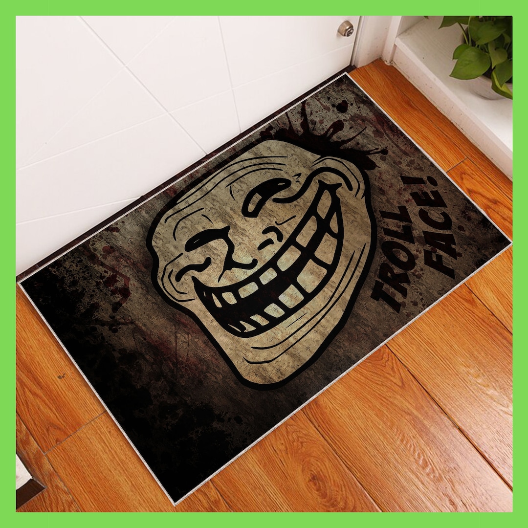 Troll Face Funny Doormat&rug, Funny Meme Decoration, Birthday Gift for ...