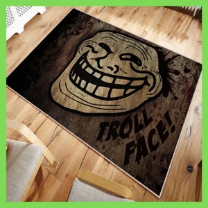 Troll Face Funny Doormat&rug, Funny Meme Decoration, Birthday Gift for ...