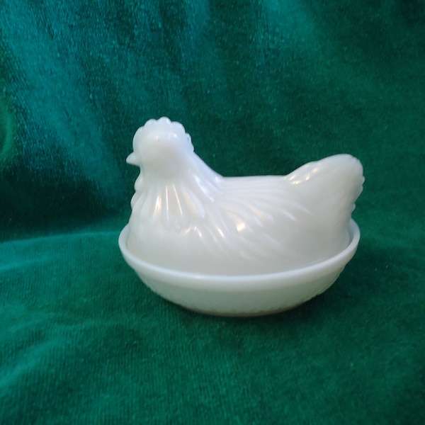 Milk Glass Chicken - Etsy