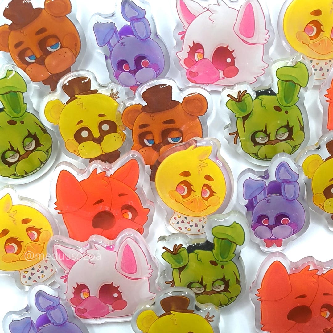FNAF Five Nights at Freddy's Acrylic Pins - Etsy
