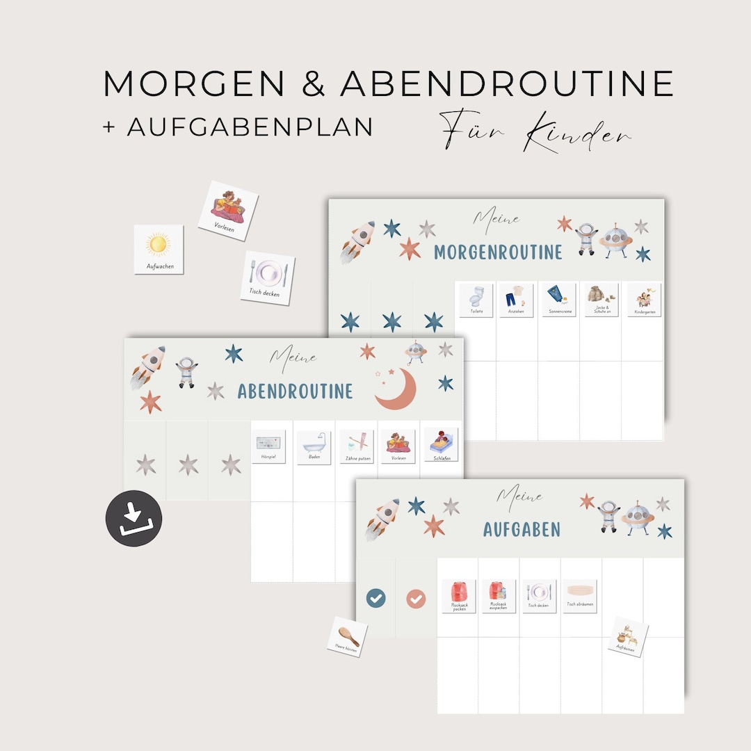 Daily Plan for Children, Morning and Evening Routine for Children ...