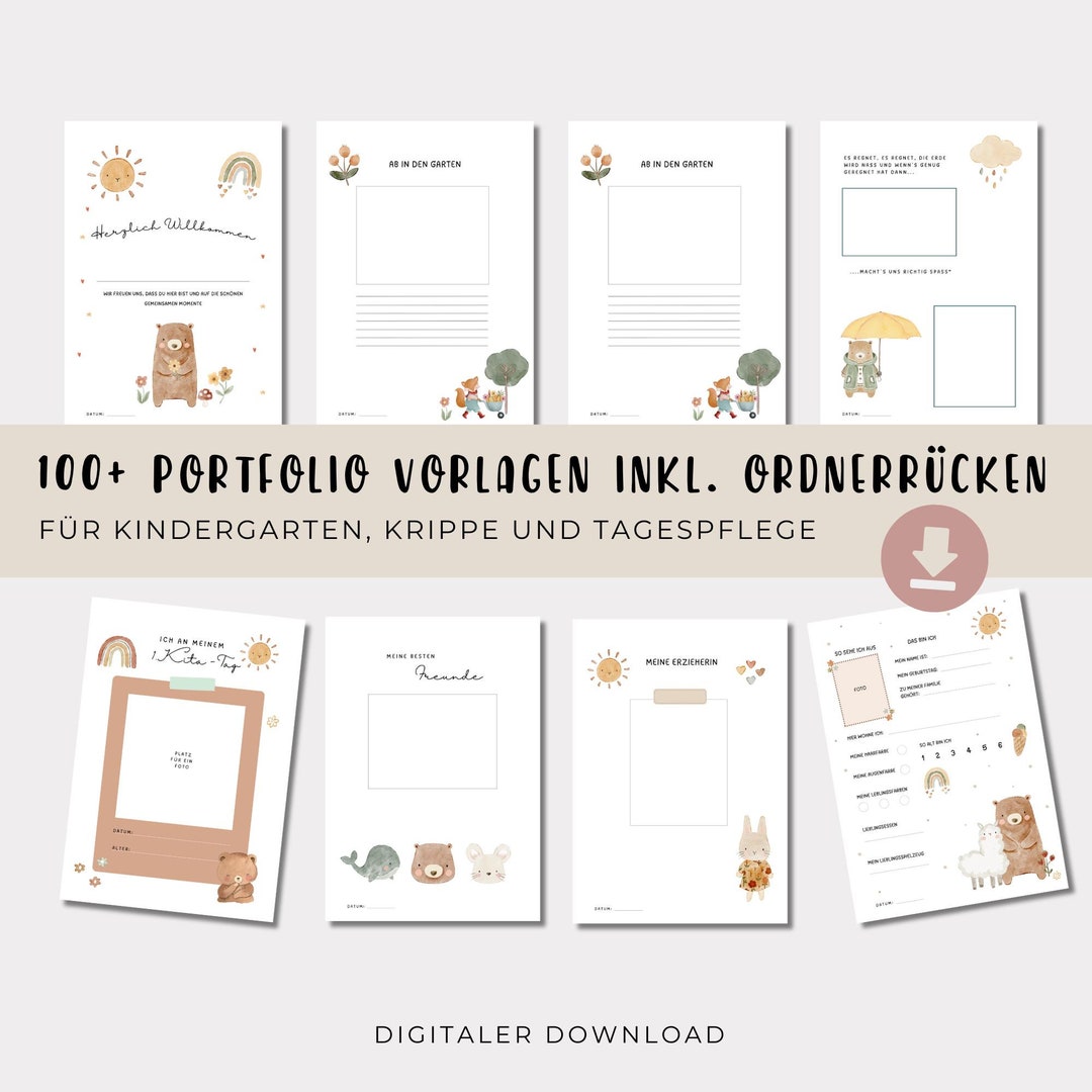 Kindergarten Portfolio, Kita Portfolio Nursery, Templates Portfolio ...
