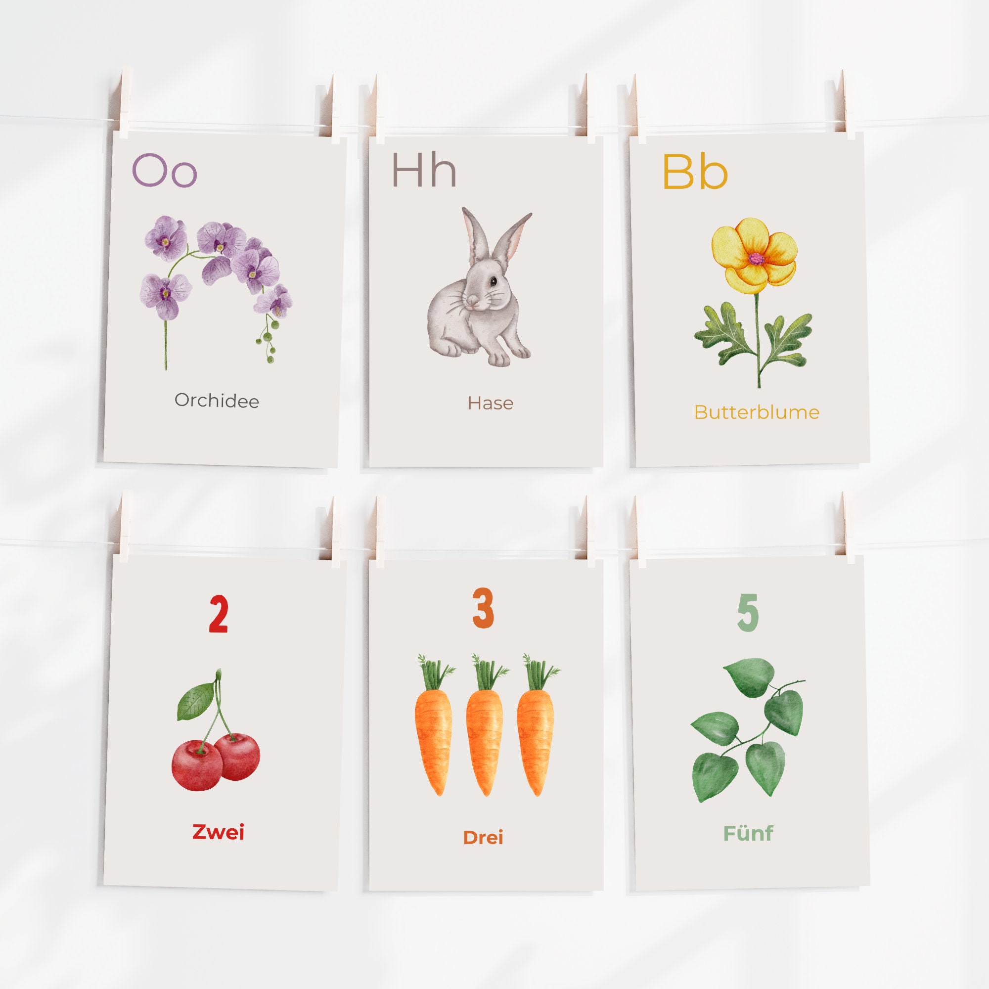 Alphabet Cards Number Cards for Learning Arouse Interest in - Etsy