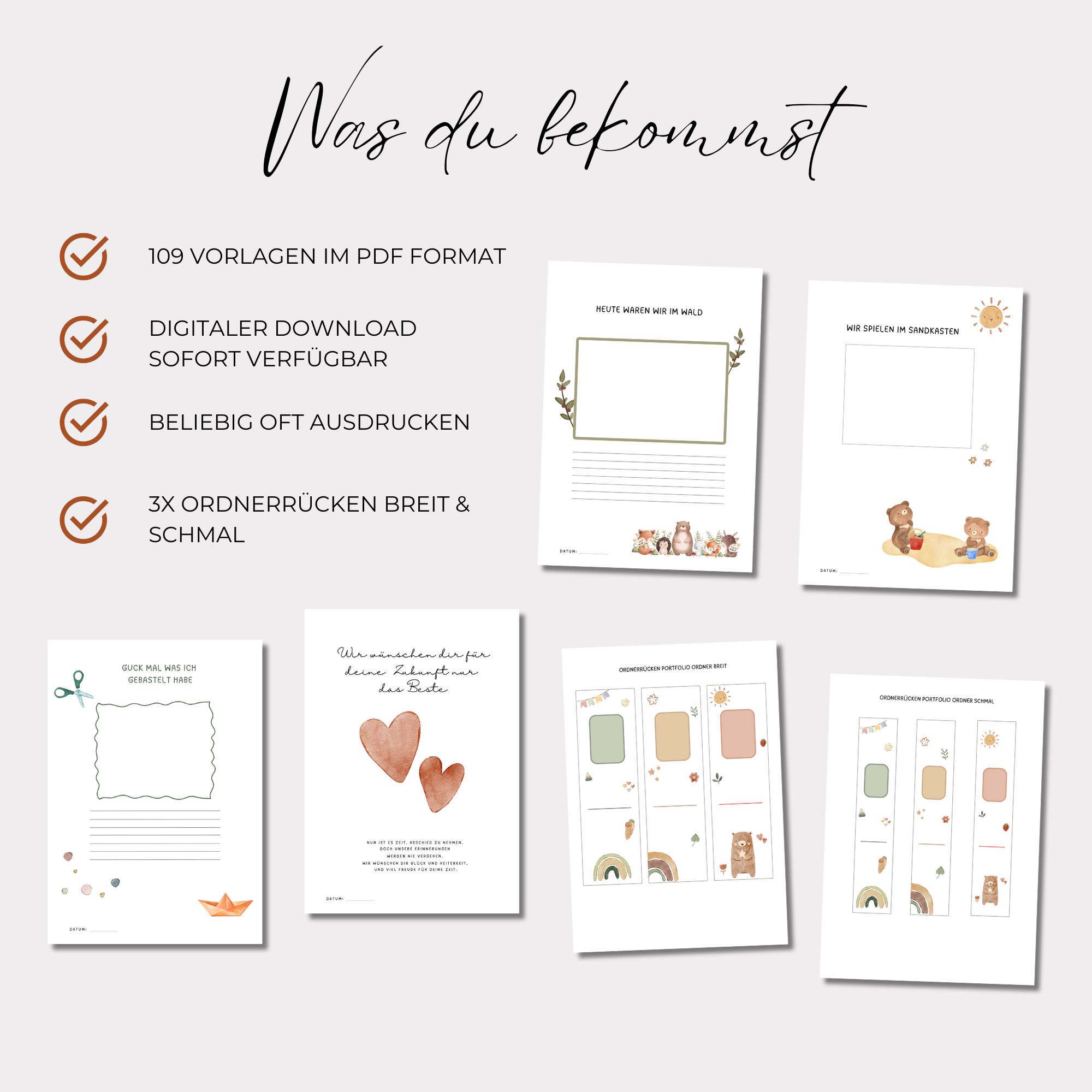 Kindergarten Portfolio, Daycare Portfolio, Portfolio Templates, Folder ...