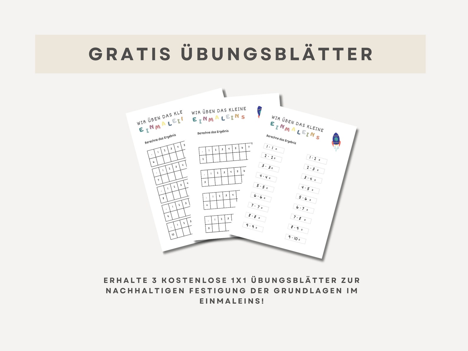 The Small 1x1 Multiplication Table Poster, Learning Poster as Digital ...