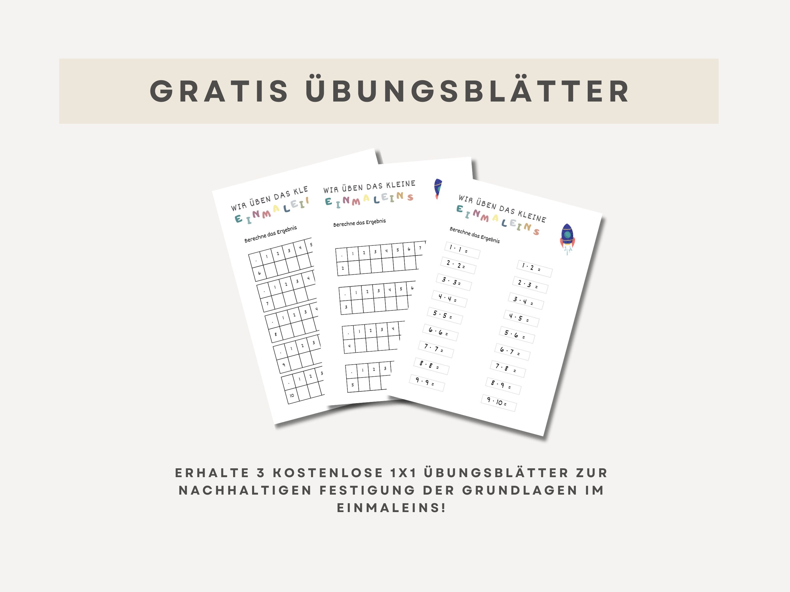 The Small 1x1 Multiplication Table Poster, Learning Poster as Digital ...