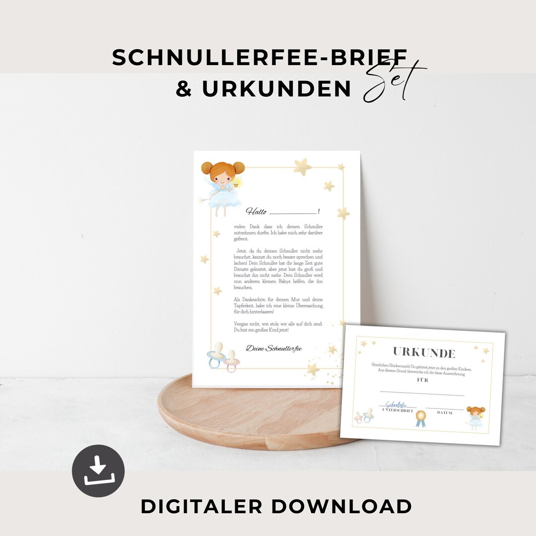 Pacifier Fairy Gift, Letter From the Pacifier Fairy Template, Pacifier ...