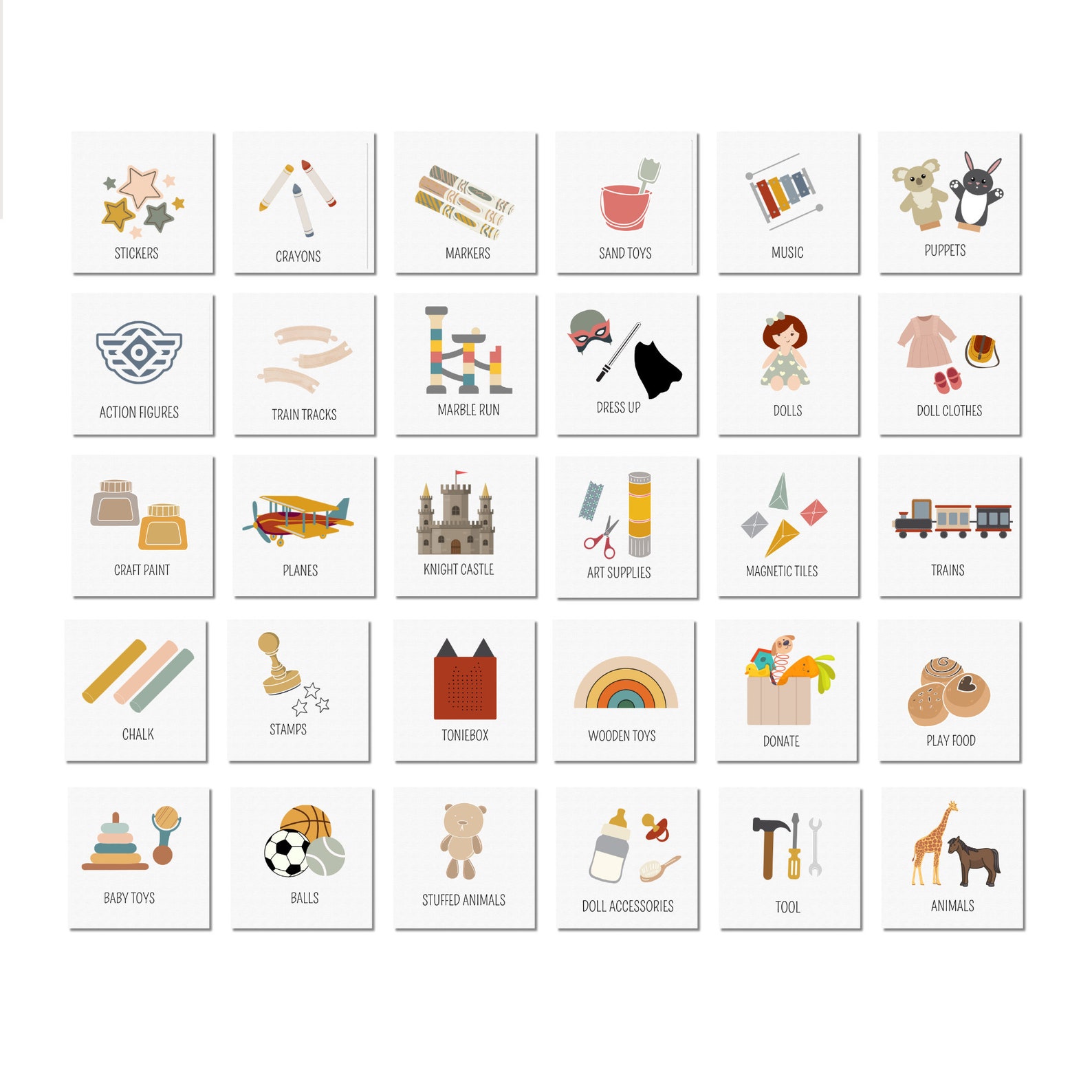 Toy Bin Labels Editable , Toy Box Labels With Picture, Trofast Storage ...