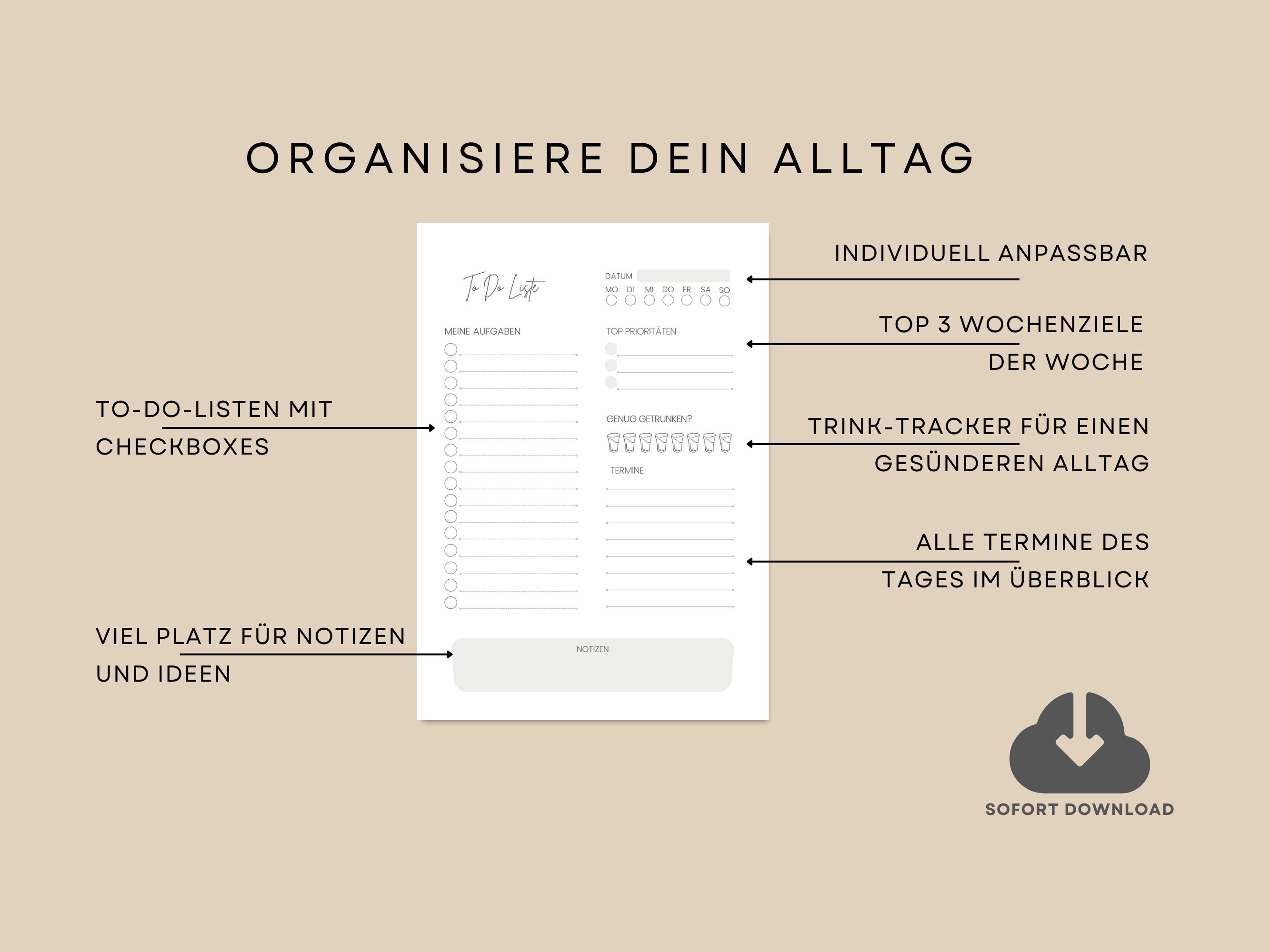 To-do List, Weekly, Daily Planner in DIN A3, A4, A5 for Families and ...