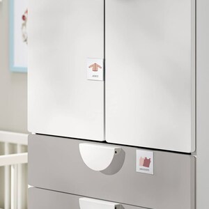 Girls Clothing Labels for Dresser Drawers, Baby Kids Closet Storage ...