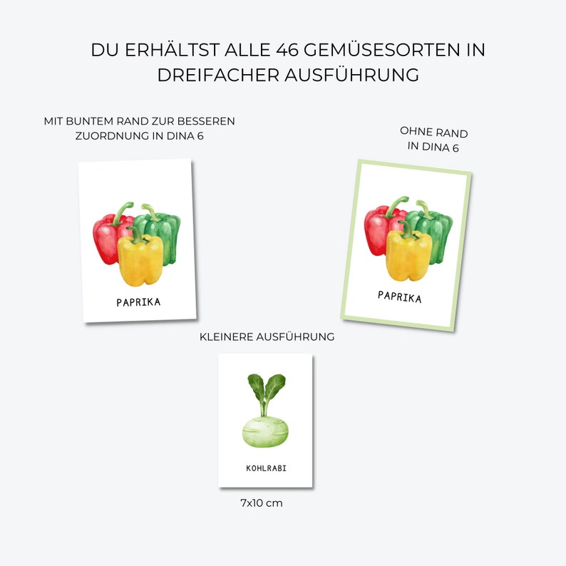 Vegetable Types Flashcards Shopping Vegetable Flashcards Children's ...