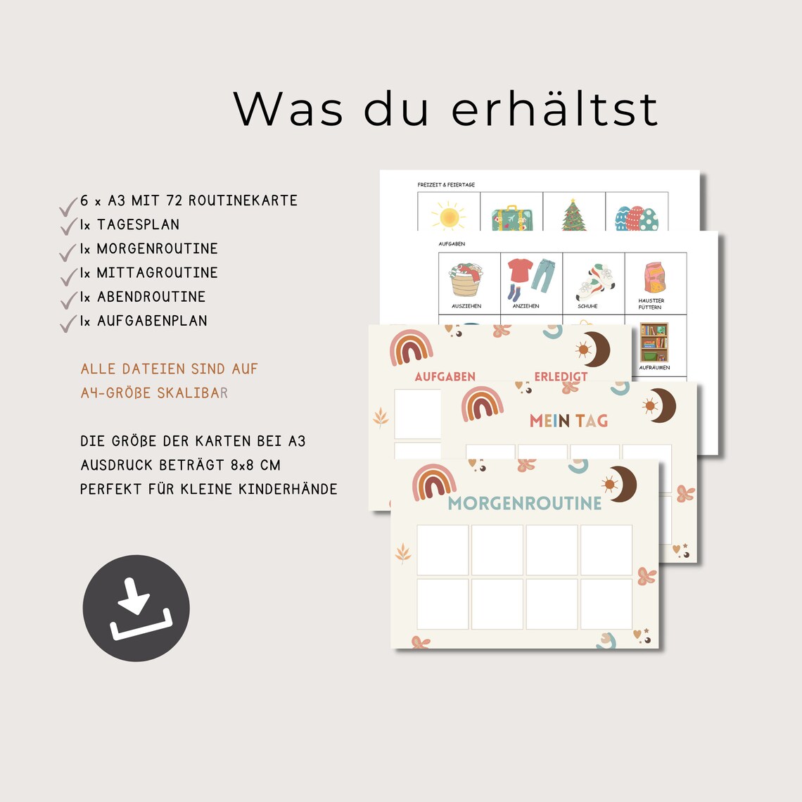 Routine Cards Toddler Starter Set Digital, Weekly Plan Daily Plan A3 ...