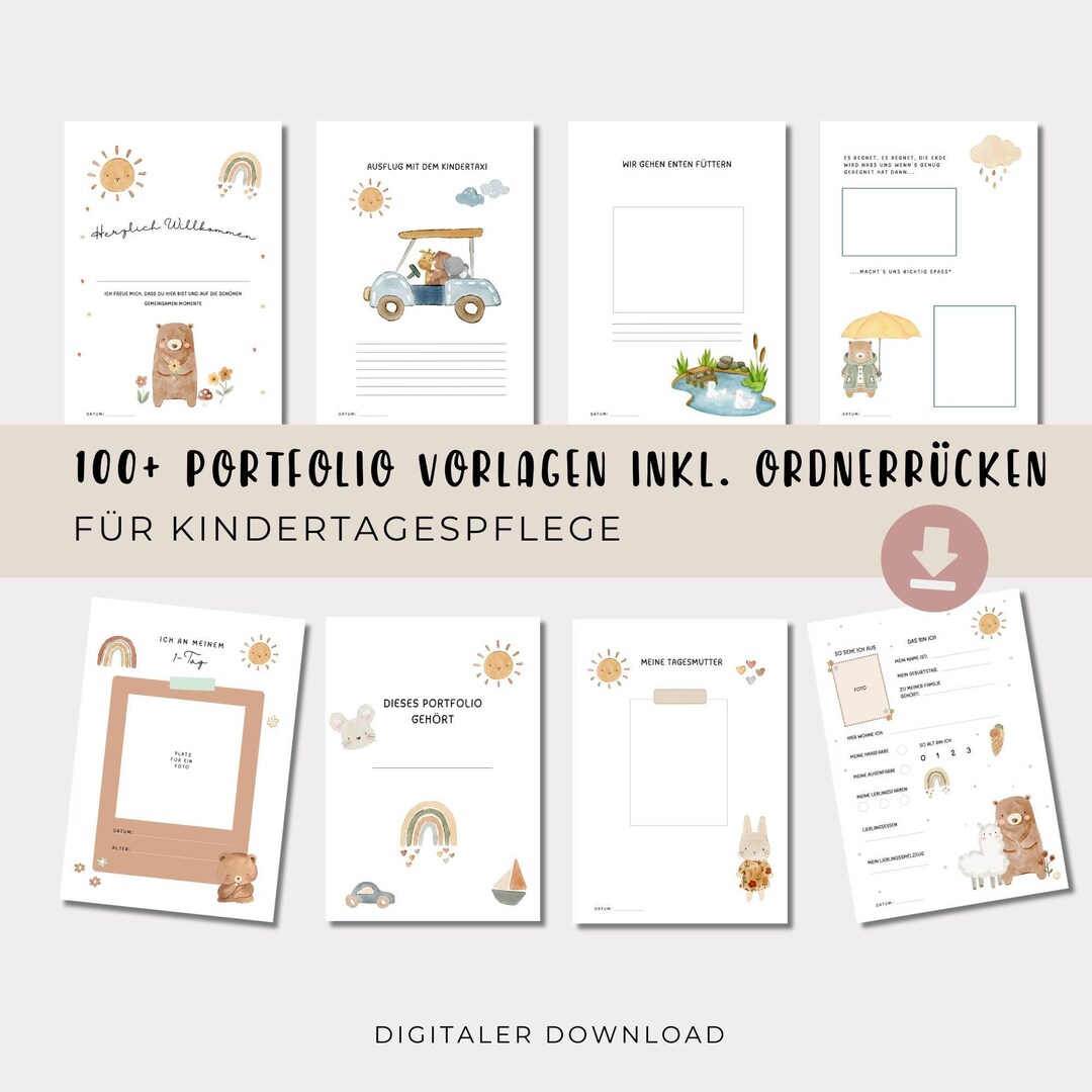 Childcare Portfolio, Template Day Care, Portfolio Childminder, Folder ...