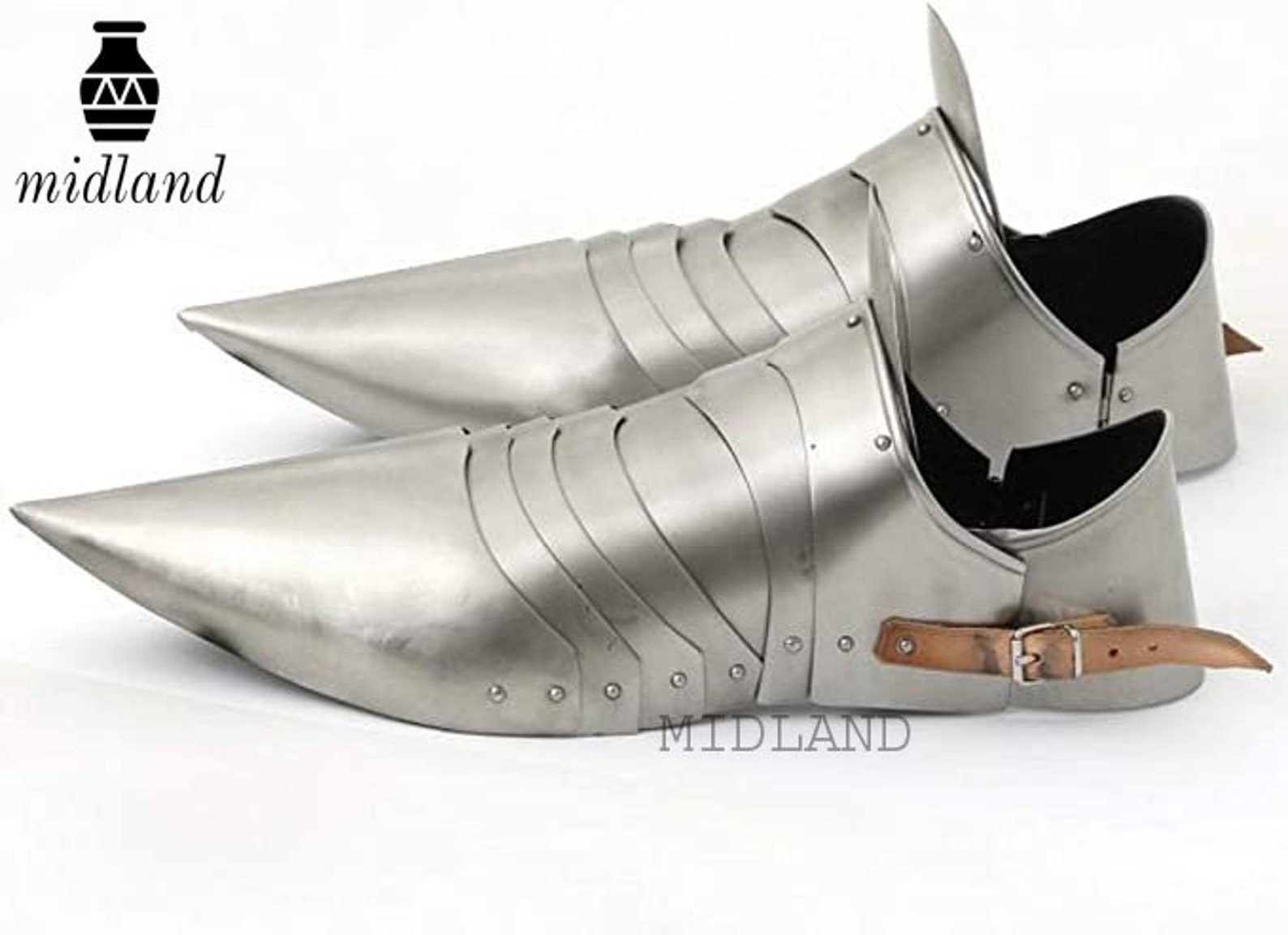 Armor Shoes Pair of Medieval Knights Steel Armour Sabaton for Halloween ...