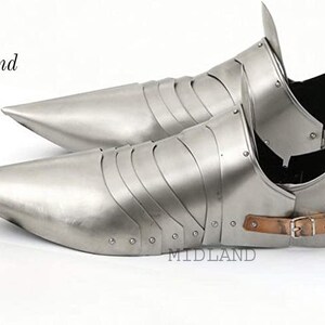 Armor Shoes Pair of Medieval Knights Steel Armour Sabaton for Halloween ...
