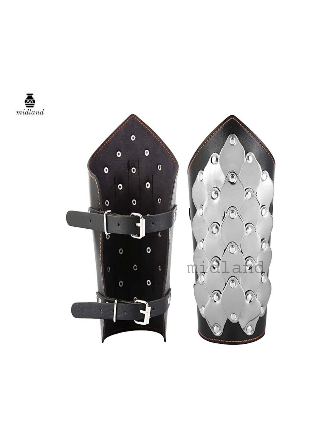 Gauntlet Pack Unisex Black Faux Leather Dragon Scale Gauntlet Wristband ...